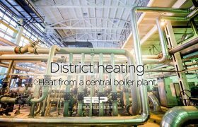 District heating - heat from a central boiler plant
